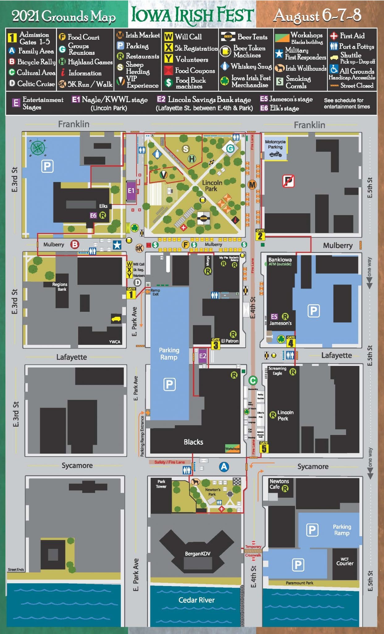 Festival Map - Iowa Irish Fest